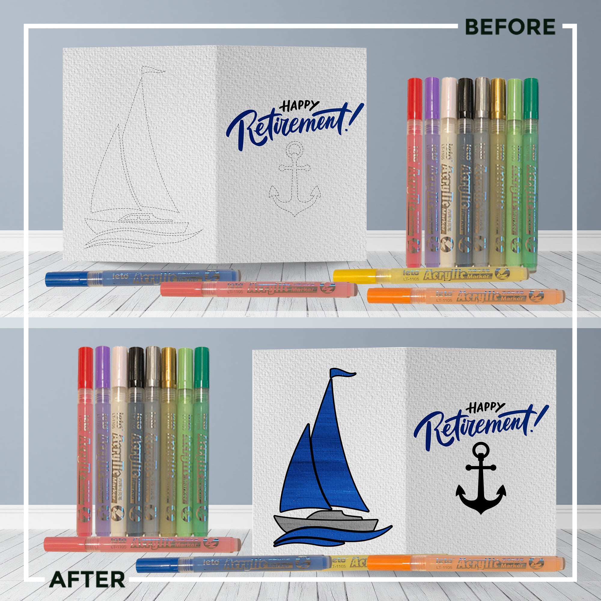 Happy Retirement Sailing Boat Retirement Greeting Card – theircanvas